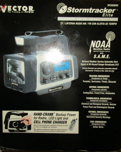 Vector Stormtracker Elite WC300DSV TV/Lantern/AM/FM/ Weather Alert ...