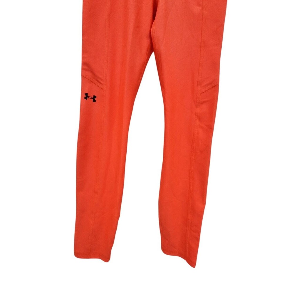 New NWT Under Armour UA 1378691 Ankle Leggings Pink Orange Neon ...