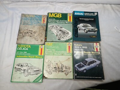 Lot of 6 Vintage Haynes Chilton Repair Manuals And Guides | eBay