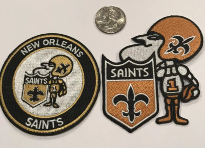 (2)-NEW ORLEANS SAINTS Vintage Style Iron on Embroidered Patches 3”X 3 ...