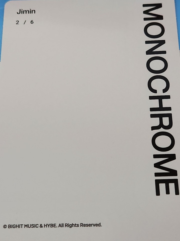 BTS Mini Photocard POP-UP : MONOCHROME MNCR 2024 MD in seoul | eBay
