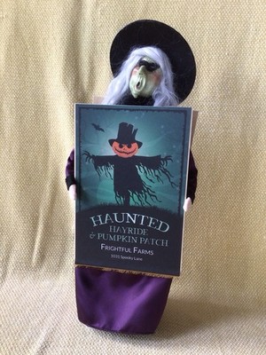 2022 Byers Choice Halloween Witch with Signboard Haunted Hayride ...