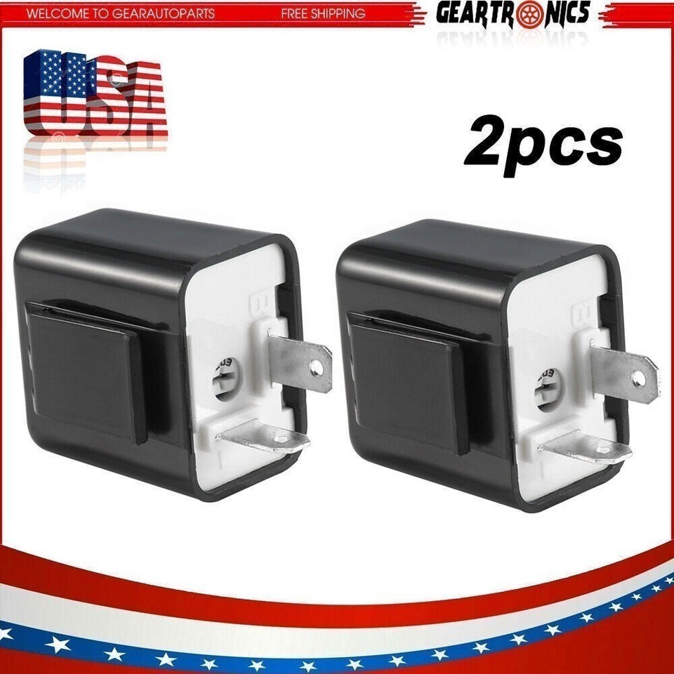 1Pair Adjustable LED Flasher Relay Turn Signal Blinker Light 12V Fits ...