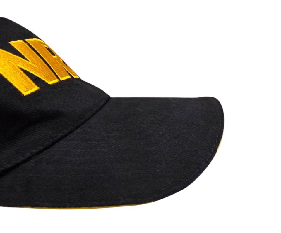 NRA Black Baseball Cap Hat Gold Embroidered Logo USA Flag Adjustable | eBay