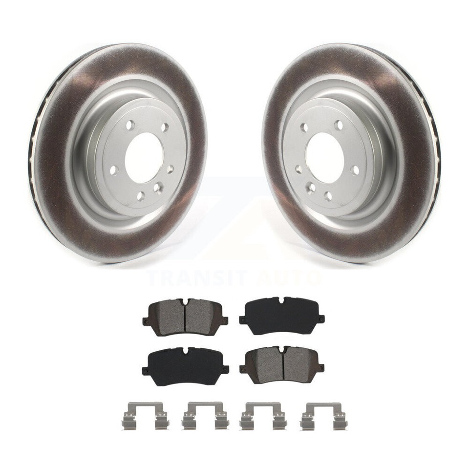 Coat Brake Rotor Semi-Metallic Pad Rear Kit For Land Rover Range Sport ...