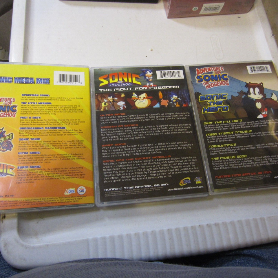 Sonic The Hedgehog Lot of 3 DVDs AS LISTED FREE SHIPING | eBay