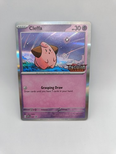 Cleffa 037 SVP EN Obsidian Flames Pokemon Trading Card Pre Release ...