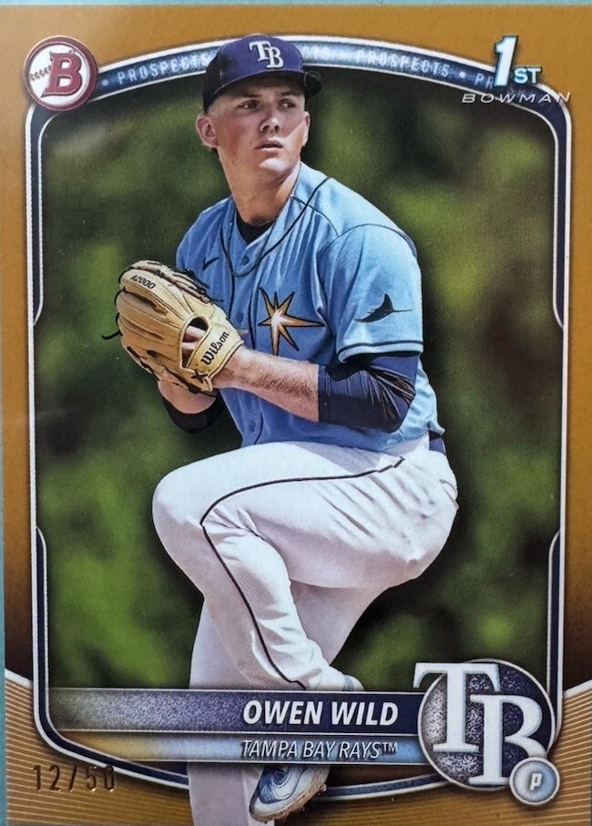2025 Bowman - Prospects Owen Wild #BP-14 Gold /50 (RC) for sale online ...