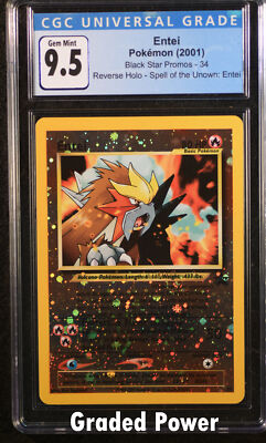 Promo Entei Black Star Promo CGC 9.5 Reverse Holo (0141)#34 Magic MTG ...