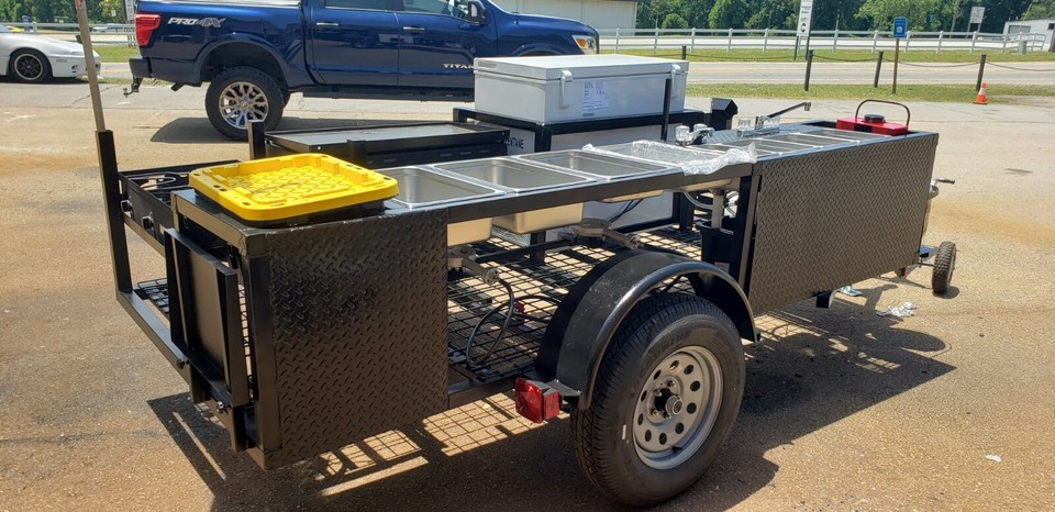 Mobile Food Cart Restaurant on Wheels Business Road Runner BBQ Smoker ...