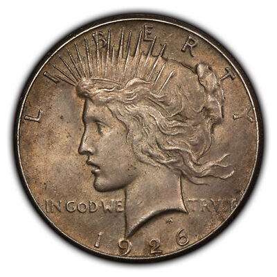 1926 $1 Silver Peace Dollar - Outstanding Eye Appeal - AU+ Semi Key ...