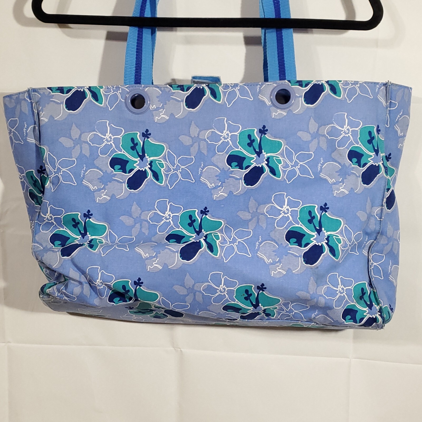 Joe Boxer Blue Beach Bag Shoulder Hula Dancers and Floral Print Rn ...