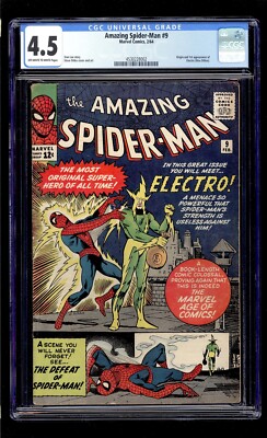 Amazing Spider-Man #9 1964 CGC 4.5 VG+ OW/W High Definition Scans** | eBay
