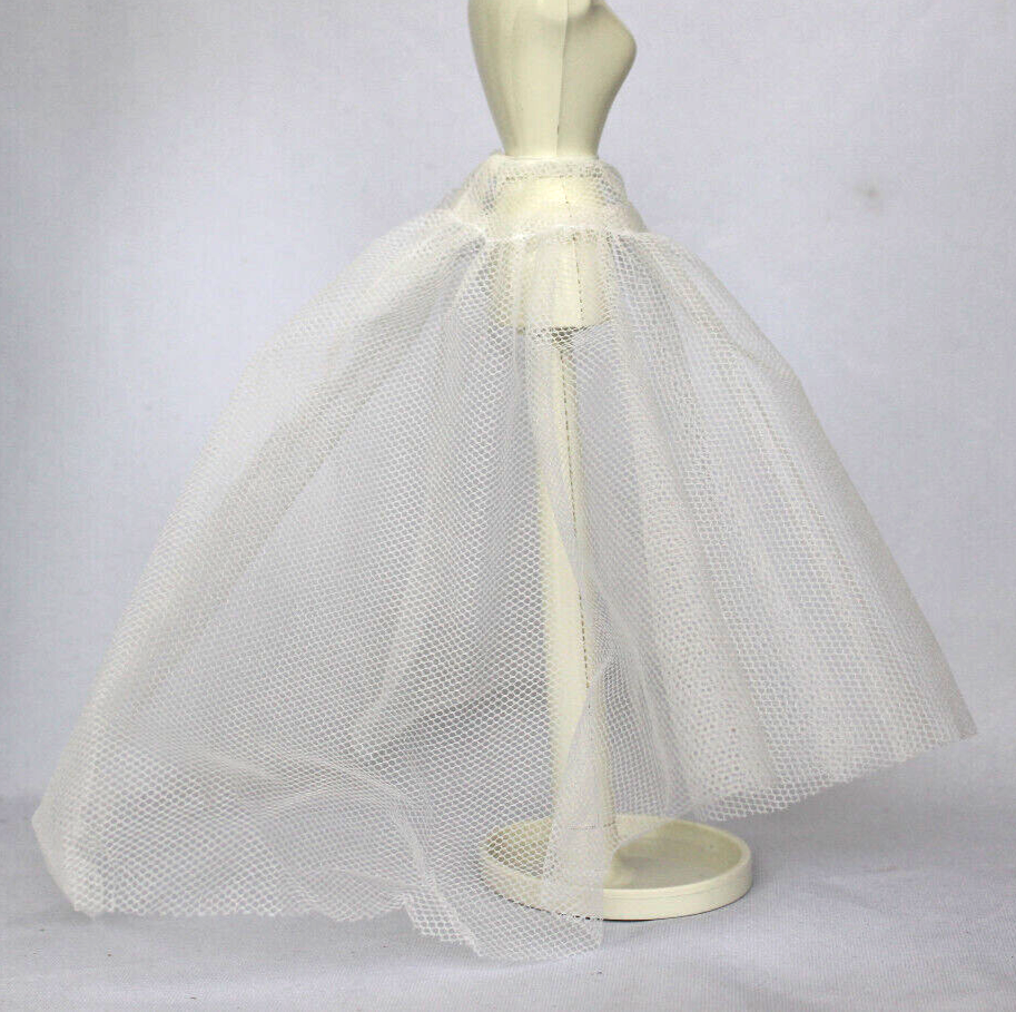 Barbie White Formed Underskirt Petticoat Crinoline Half Slip Bustle 1/6 ...