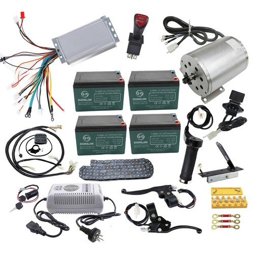 Full set 1800W 48V DC Brushless Electric Motor Wire Controller Battery ...