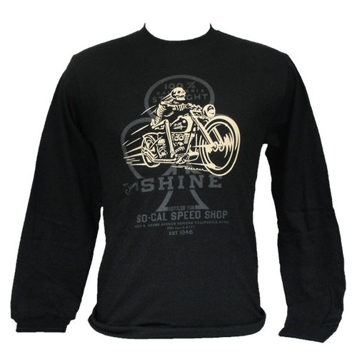 JIMMY SHINE SKELETON RIDING A CHOPPER LONG SLEEVE T SHIRTS SO-CAL SPEED ...
