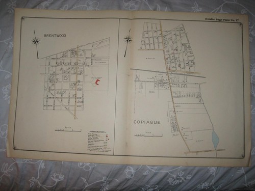 VINTAGE ANTIQUE 1915 BRENTWOOD COPIAGUE SUFFOLK COUNTY NEW YORK ...