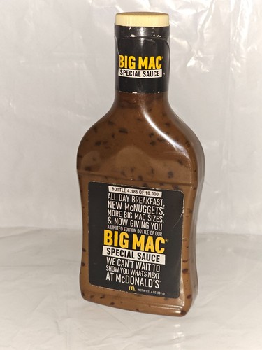 McDonald's Big Mac SPECIAL SAUCE Bottle #4186 LIMITED EDITION Only ...