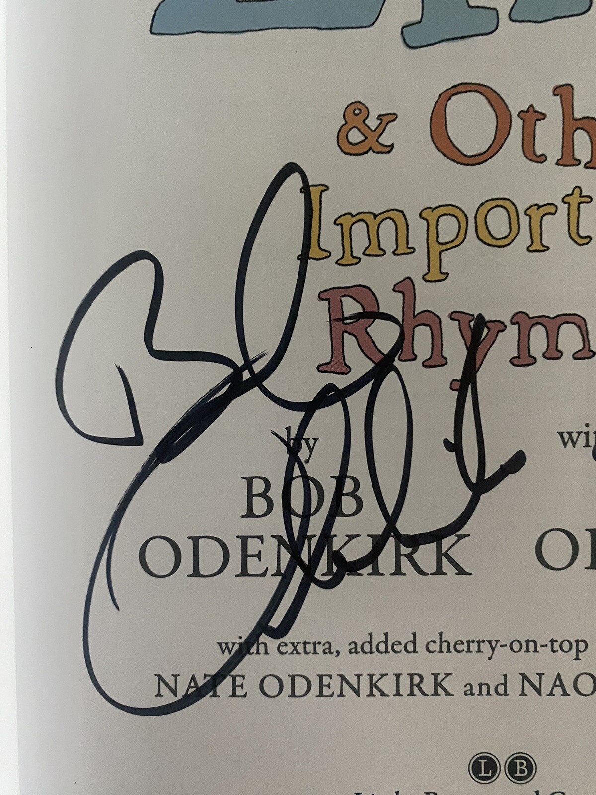 Bob Odenkirk & Erin SIGNED “Zilot & Other Important Rhymes ” Hardcover ...