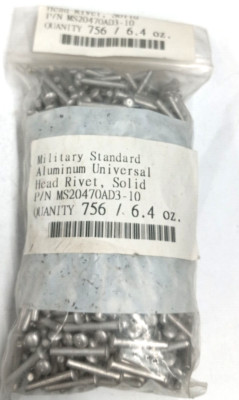 Military Standard P/N MS20470AD3-10 RIVET (6.4 OUNCES) | eBay