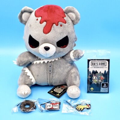 Days Gone Rager Bear Plush Figure 10" Pouch 3 Charm Keychains + Deacon ...