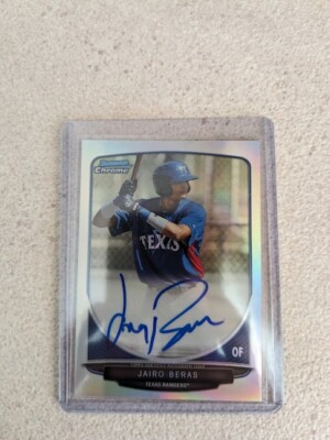 2013 Bowman Chrome Prospect Autograph REFRACTOR #BCP-JBE Jairo Beras ...