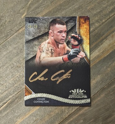 2018 Topps Colby Covington Auto UFC Knockout Tier One Copper Ink ...