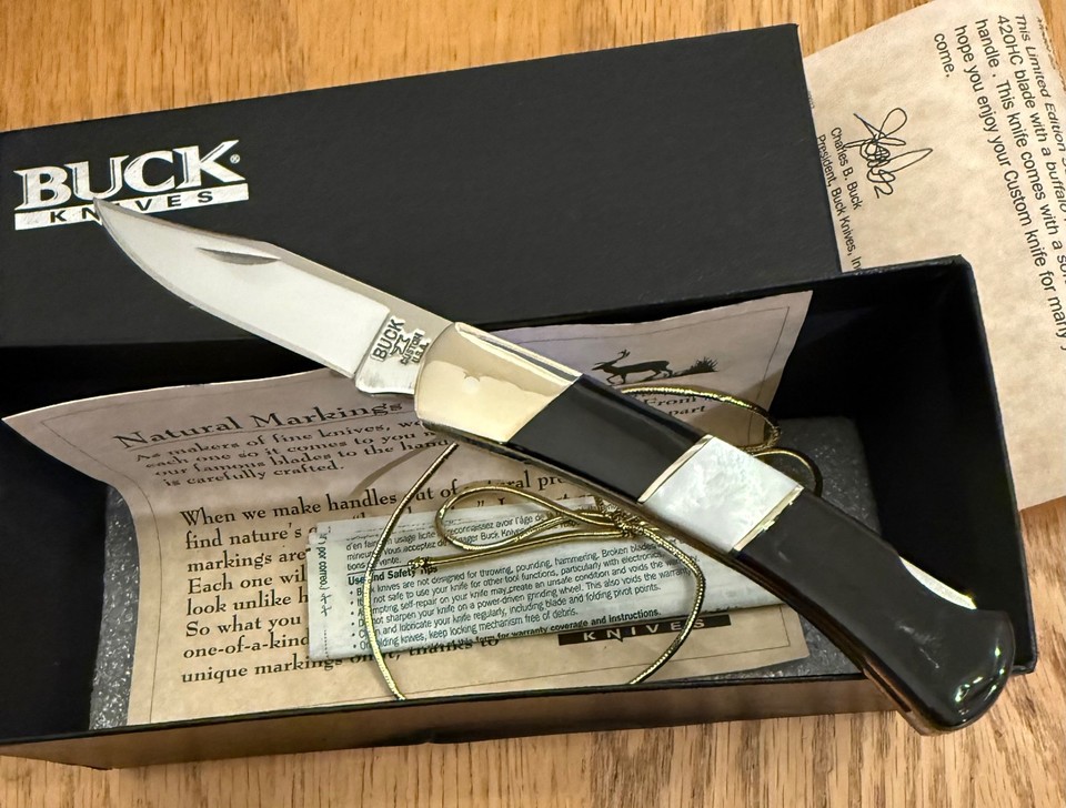 BUCK LIMITED BUFFALO / MOP PEARL 055 KNIFE NEVER USED IN BOX MRT | eBay
