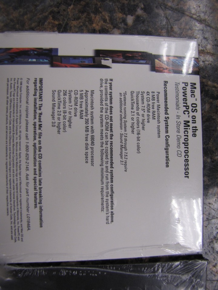 VERY RARE Vintage 1997 Apple Power Macintosh Screen Saver BRAND NEW ...