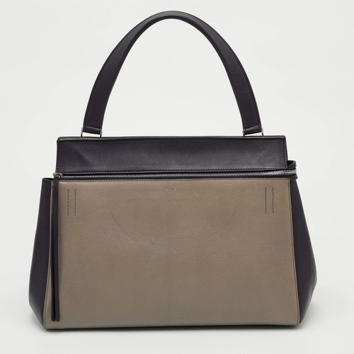 Celine Edge Large Purple Grey Leather Top Handle Bag | eBay.de