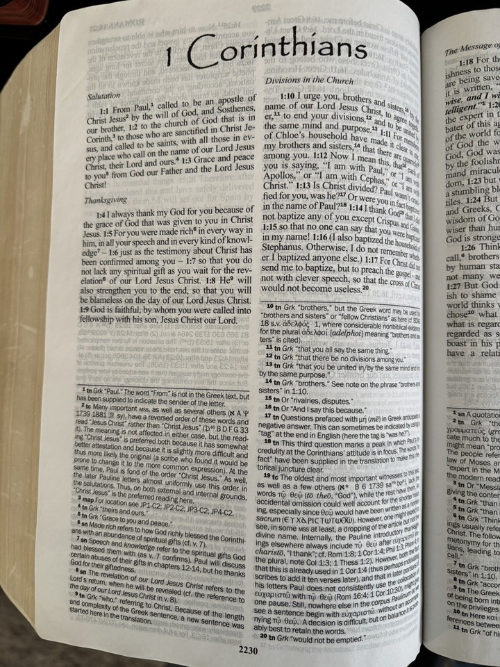 The NET Bible First Edition With 60,932 Translator's Notes Black Bonded ...
