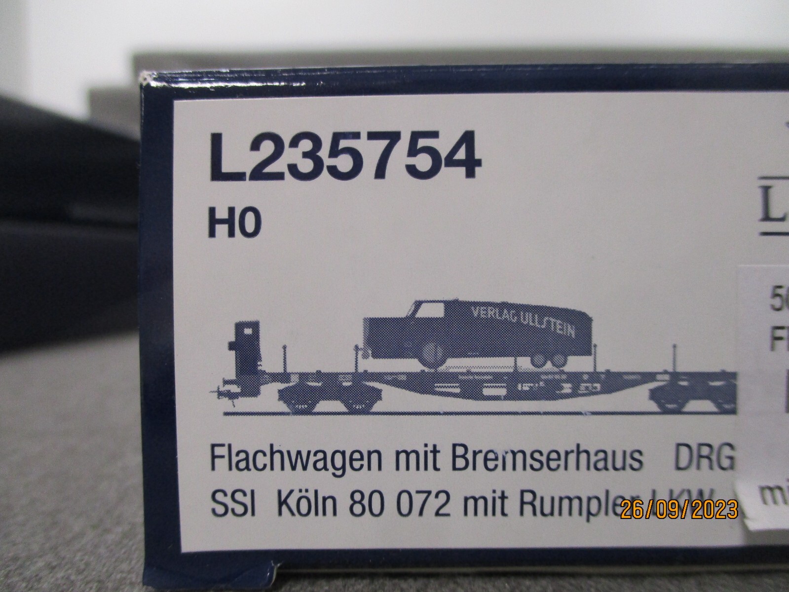 Liliput L235754 Güterwagen Flachwagen mit Rumpler Lkw der DRG in OVP ...