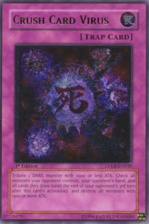Crush Card Virus - DPKB-EN039 - Ultimate Rare NM Duelist Pack Kaiba ...
