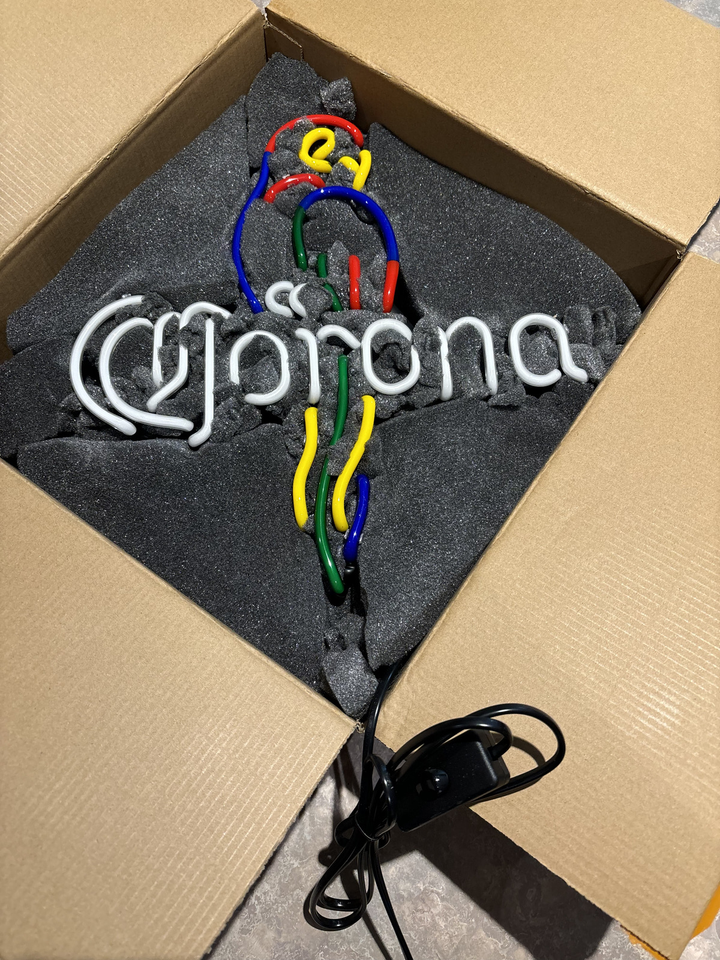 Corona Extra Parrot Modelo Neon Sign 15"x15" Pub Bar Handmade Neon Sign ...
