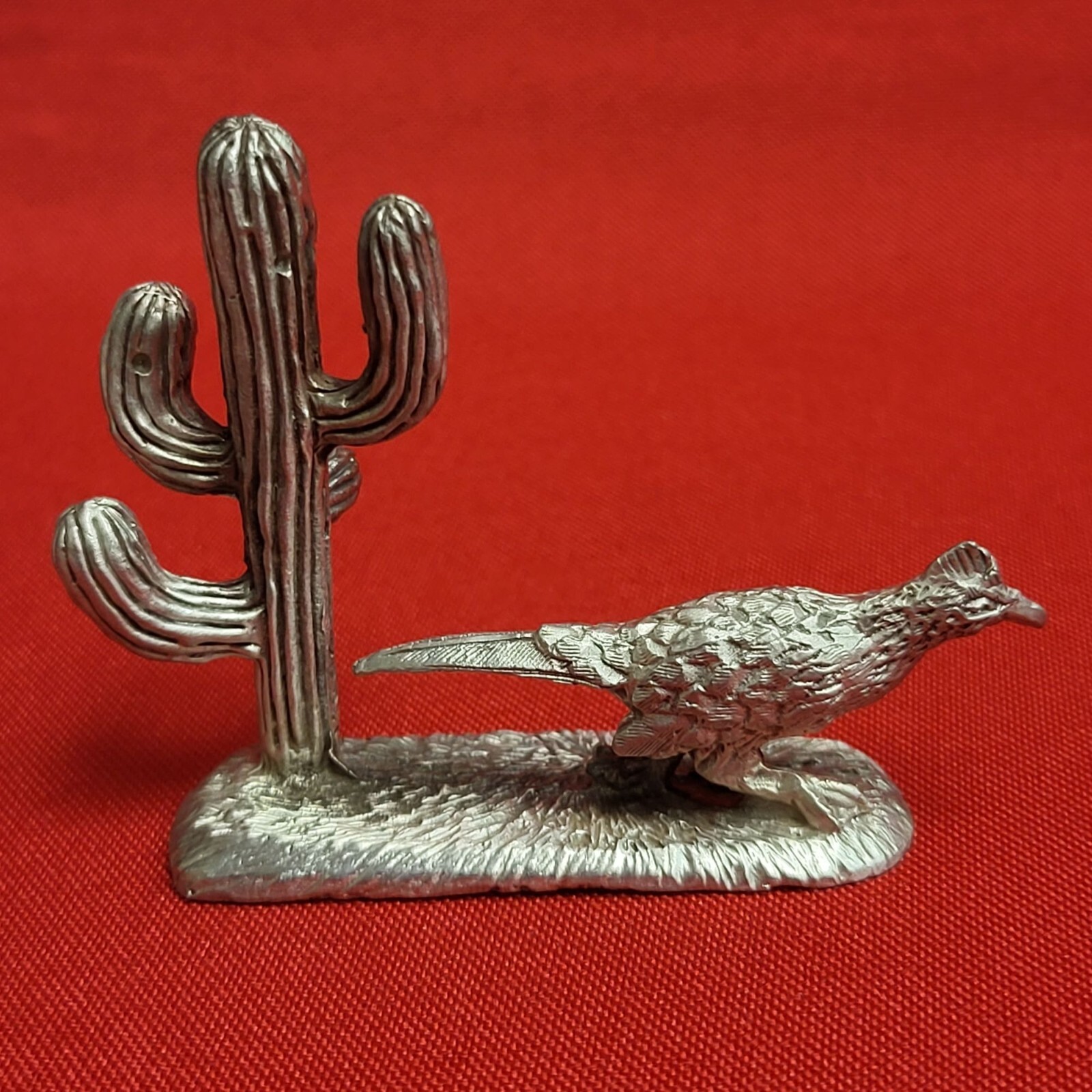 VTG Spoontiques Pewter Miniature Road Runner and Cactus | eBay