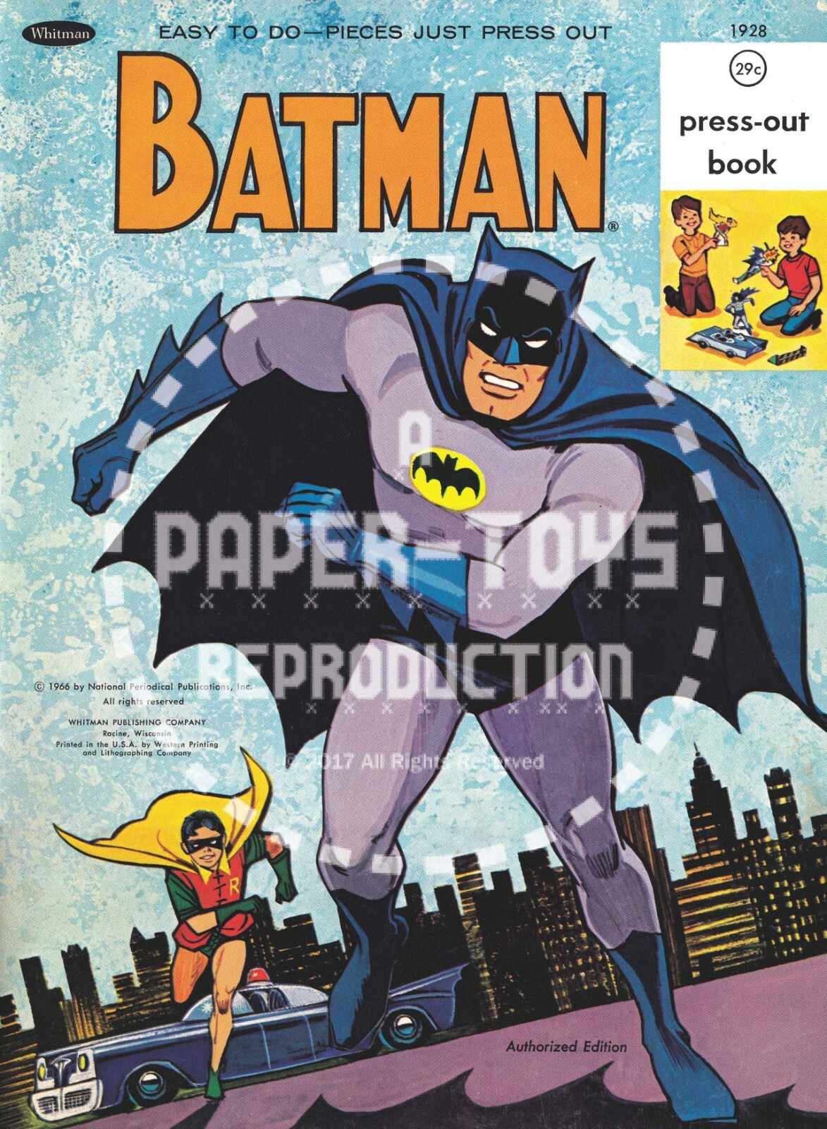 VINTAGE REPRINT - BATMAN PRESS-OUT (PUNCH-OUT) BOOK | eBay