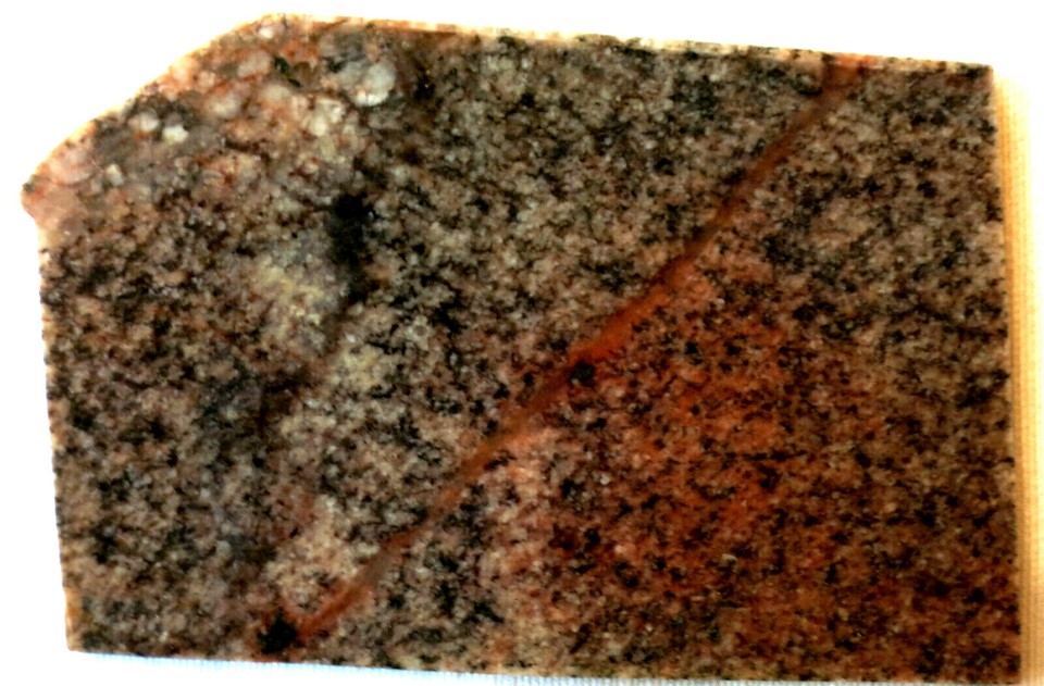 Granite Slab - Red - White - Black - Quartz Flecks - 165 Grams ...