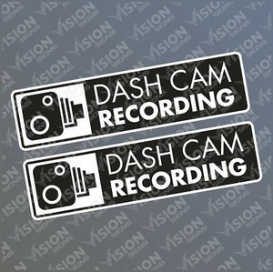 2x Dash Cam Car Sticker Sign Label Vinyl Waterproof CCTV Warning ...