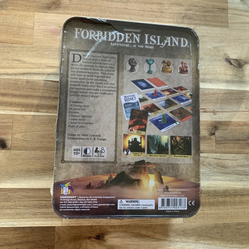Gamewright Forbidden Island Board Game - Sealed 9781936011155| eBay