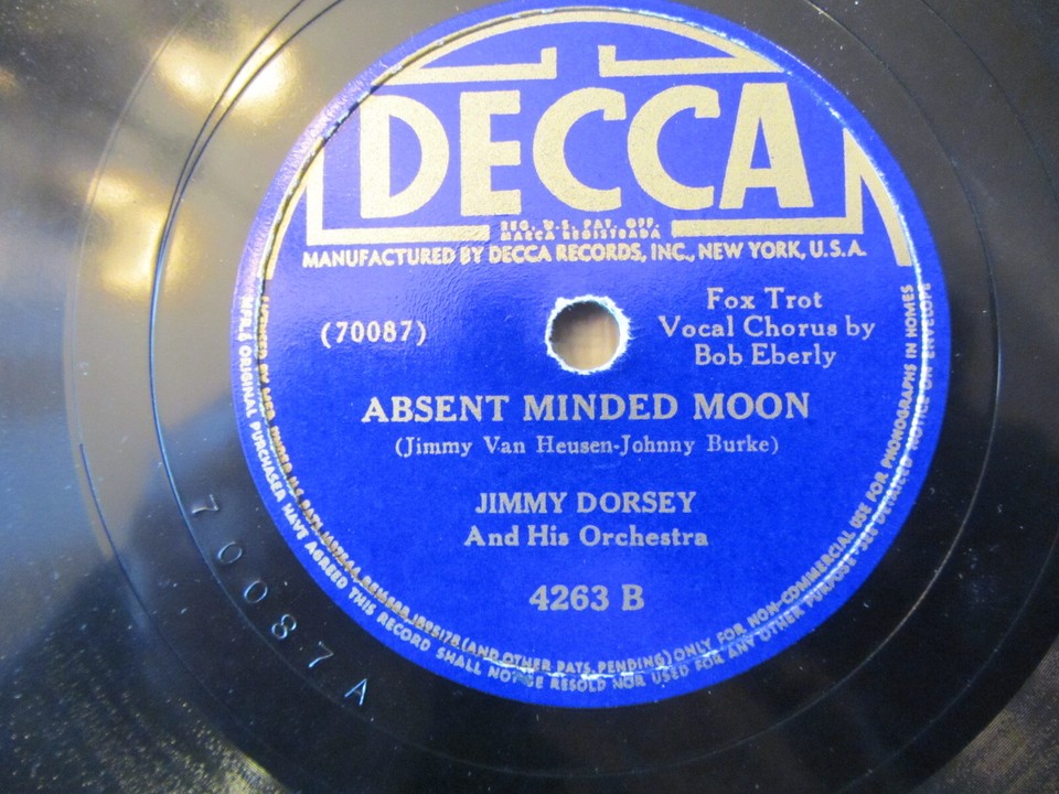 JIMMY DORSEY ORCH/BOB EBERLY ME AND MY MELINDA/ABSENT MINDED MOON Decca 4263 VG+ | eBay