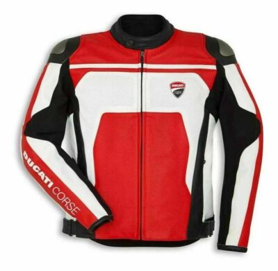 DUCATI Motorbike Racing Leather Jacket Biker Motorcycle Cowhide Leather ...