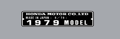 HONDA Z50 1979 Z50R HEADTUBE TAG / FRAME DECAL | eBay