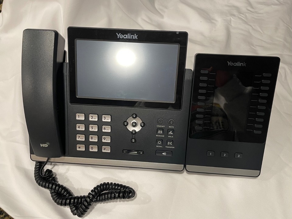 yealink phone with additional attached color module | eBay