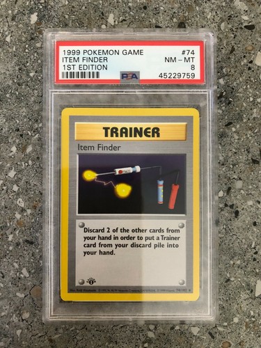 Pokemon TCG Cards 1st Edition Base Set Item Finder 74/102 Rare PSA 8 NM ...