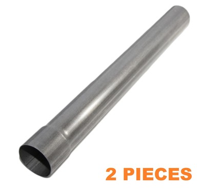 Universal Tailpipe Exhaust Pipe 2"ID to 2"OD x 18" Length Aluminized ...