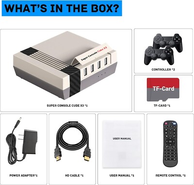Super Console Cube X3 Retro Game Consoles Built-In 65000+ Games ...