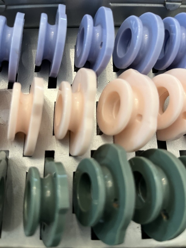 Decorative Sewing Cams In Two Tone Green Tin | eBay