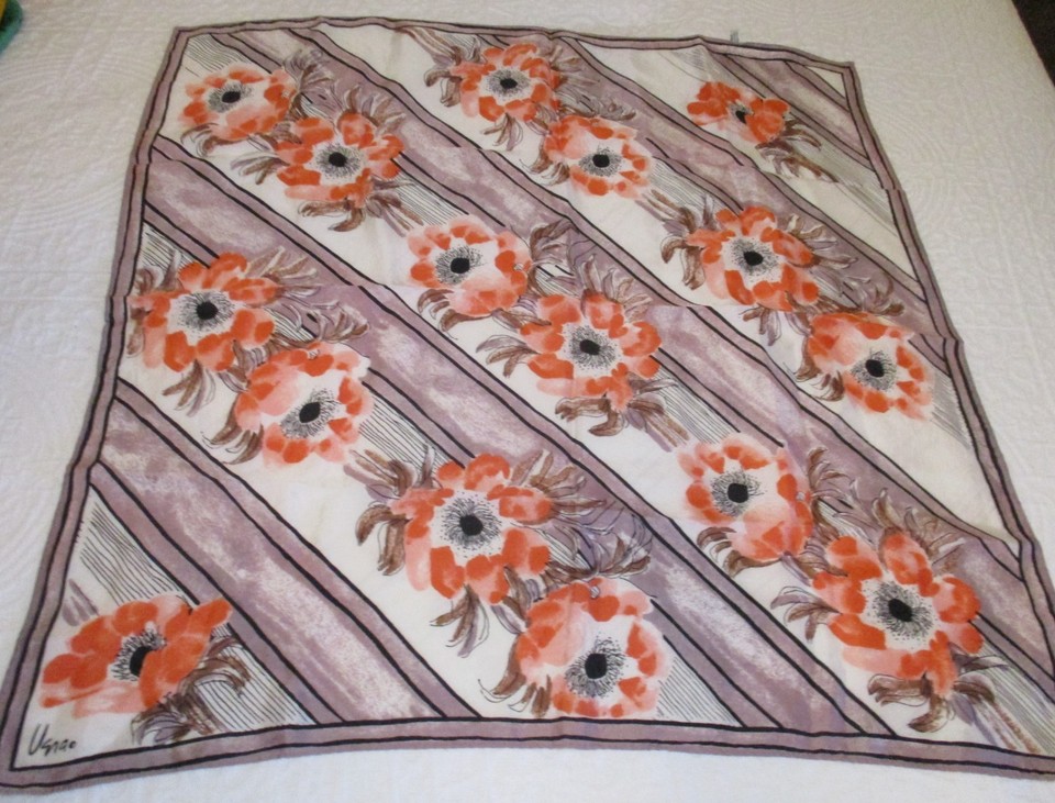 Vera Neumann Scarves in Poppies Flower Bag Mixed Lot 8 pcs. | eBay