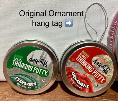 RARE Crazy Aaron's Putty Ornament & Evergreen Christmas Winter | eBay