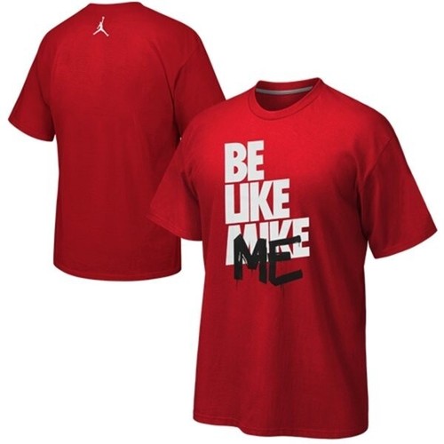 Nike Jordan “Be Like Like Mike Me” T-Shirt Gym Red/White/Black Men's ...